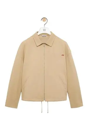 Loewe LOEWE Zip-Up Shirt Jacket With Drawcord Hem Beige