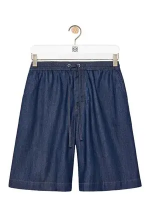 Loewe Denim Drawstring Shorts - Denimblue