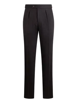 SLOWEAR Virgin Wool Blend Tailored Trousers - Black