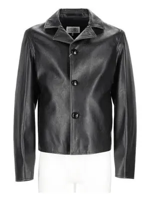 MAISON MARGIELA MM6 Maison Margiela Faux Leather Cropped Jacket