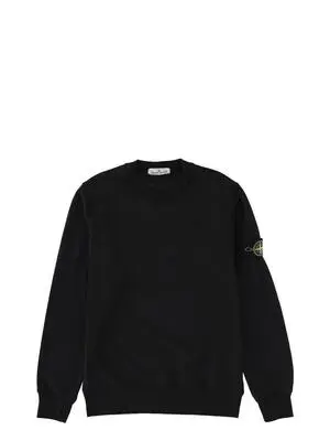 Stone Island STONE ISLAND Cotton Crewneck Sweatshirt With Logo Patch Black