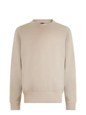 BOSS Boss Men's Crew Neck Cotton Sweatshirt With Ribbed Cuffs And Hem
