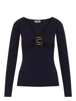 ELISABETTA FRANCHI Elisabetta Franchi Long Sleeve Viscose Top