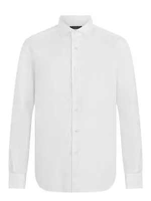SLOWEAR Lightweight Cotton Long-sleeve Dress Shirt - White