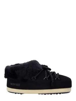 Moon Boot MOON BOOT Lace-up Faux Fur Ankle Boots Nero