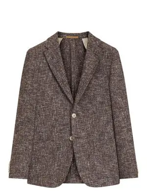 BOSS Slim-fit Blazer In Micro-patterned Fabric - Light Brown