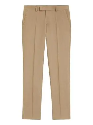 BOSS Virgin Wool Slim-fit Pants - Beige
