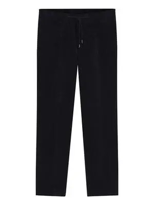 BOSS Tapered-fit Stretch Corduroy Pants - Dark Blue