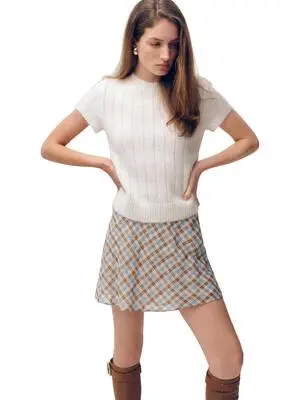REFORMATION Darcy Cashmere T-shirt - Ivory