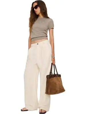 REFORMATION Darcy Cashmere T-shirt Natural