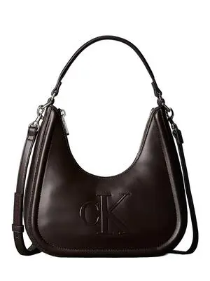 Calvin Klein Embossed Monogram Crescent Bag - Delicioso