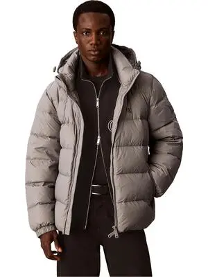 Calvin Klein Nylon Relaxed Puffer Jacket - Convoy