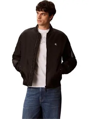 Calvin Klein Nylon Bomber Jacket - Black