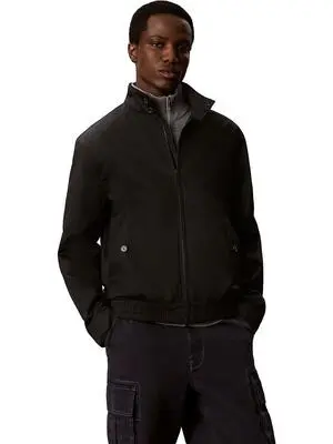 Calvin Klein Calvin Klein Cotton Nylon Stand Collar Jacket Black