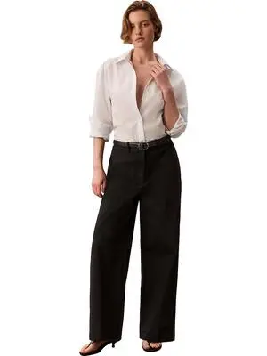 Calvin Klein Calvin Klein Jeans Wide Leg Chino Pants Black