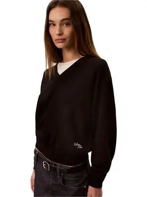Calvin Klein Calvin Klein Jeans Dual Layer Relaxed Sweater Black
