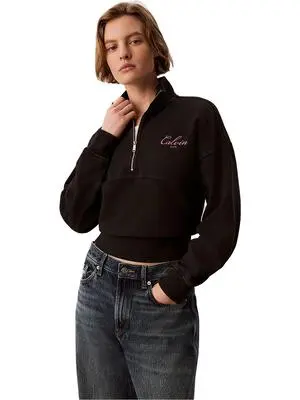 Calvin Klein Calvin Klein Jeans French Terry Zip Sweatshirt Black