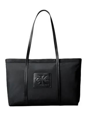 Calvin Klein Embossed Monologo Tote Bag Black