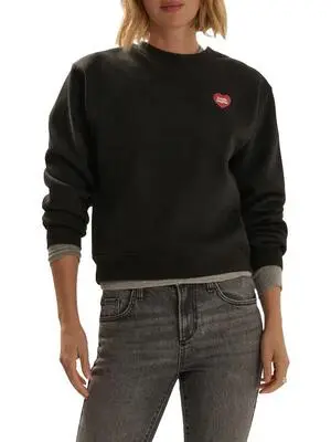 FAVORITE DAUGHTER The Graphic Sweatshirt - Black/cherry