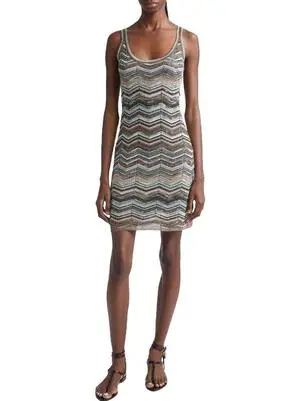 Missoni Sequin Metallic Jacquard Sweater Dress - Smspo