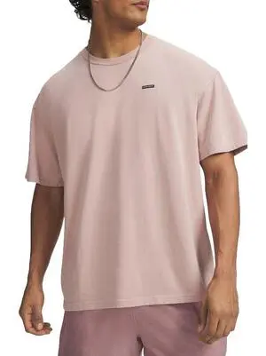Under Armour Heavyweight Oversized Washed T-shirt - Bashful Pink/black