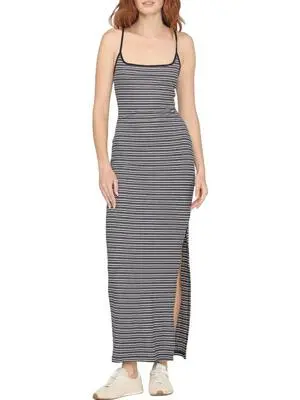 PROJECT SOCIAL T Rita Striped Rib Maxi Dress Blue Combo