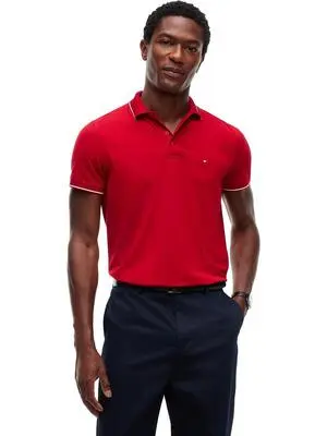 Tommy Hilfiger Regular Fit Th Performance Jersey Polo - Medium Red