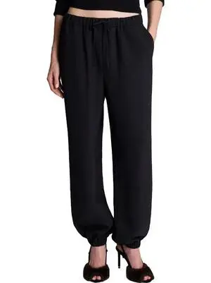 KENNETH COLE Drawstring Joggers With Elastic Cuffs - Black