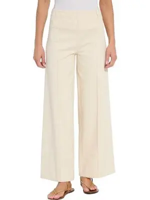 Lyssé Nova High Waist Pintuck Wide Leg Jeans - Coco Clay