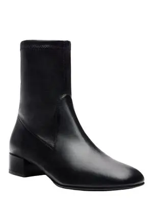 STUART WEITZMAN Bacari Leather Bootie - Black