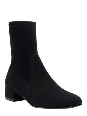 STUART WEITZMAN Bacari Leather Bootie - Black