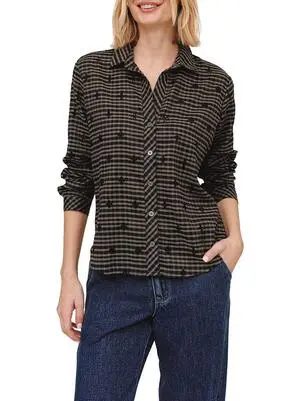 BELLA DAHL Eyelet Gingham Shirt