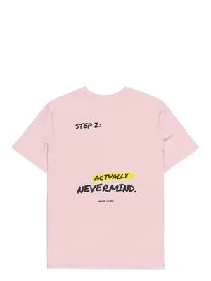 ANCHOR & CREW Cotton Pink Actually Nevermind Annotations Organic Cotton T-shirt - Men Pink