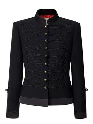 THE EXTREME COLLECTION Military Blazer With Embroidery - Black