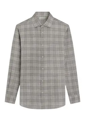 Allen Edmonds Bugatchi Axel Woven Long-sleeve Shirt - Cobblestone