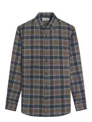Allen Edmonds Bugatchi Axel Woven Long-sleeve Shirt - Slate