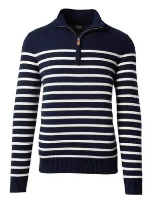 Allen Edmonds Allen Edmonds Cashmere Quarter-Zip Sweater Navy