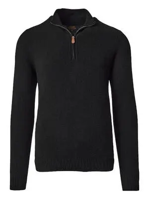 Allen Edmonds Cashmere Quarter-zip Sweater - Black