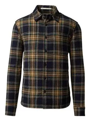 Allen Edmonds Check Overshirt - Navy