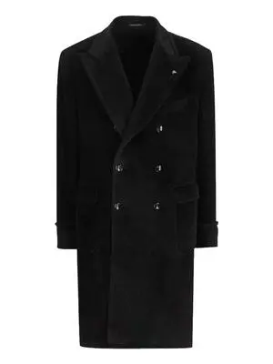 Tagliatore Double-breasted Peaked-lapel Coat - Black