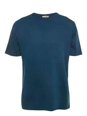Hermès Piqué-effect Chest-pocket T-shirt - Blue