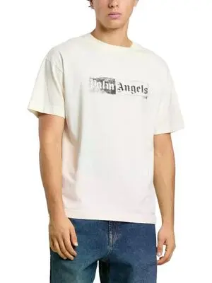Palm Angels Logo-print T-shirt - Neutrals