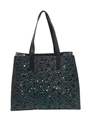 Kenzo Flying Logo Laser-cut Tote Bag - Black
