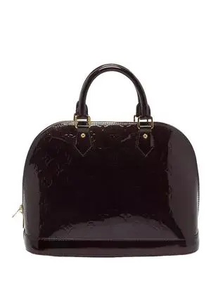 LOUIS VUITTON Monogram Vernis Alma Pm Tote Bag - Red