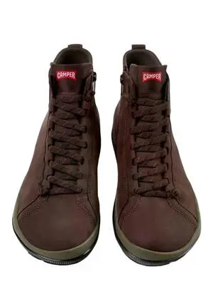 Camper Peu Pista Gm Leather Nubuck Boots - Brown
