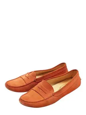 TOD'S Gommino Suede Loafers - Orange
