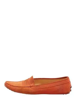 TOD'S Tod's Vintage Suede Gommino Loafers Orange