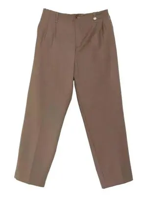 MYTHS Pleated-front Straight-leg Trousers - Brown