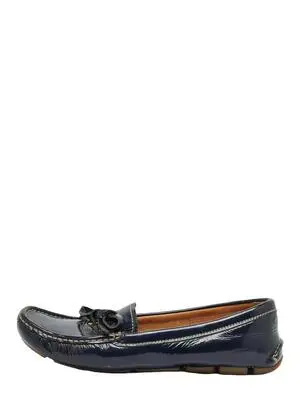 PRADA Prada Patent Leather Tie Detail Driver Shoes