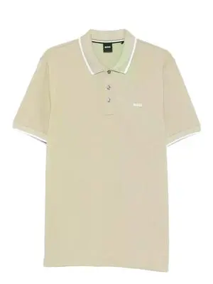 BOSS Parlay 190 Logo-print Tipped Polo Shirt - Green